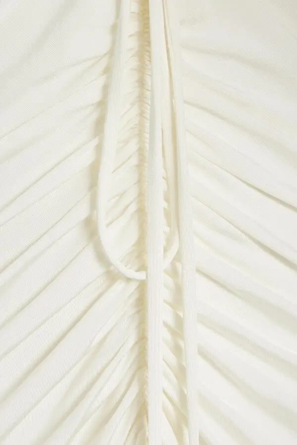 Halston Grace Ruched Halterneck Gown
