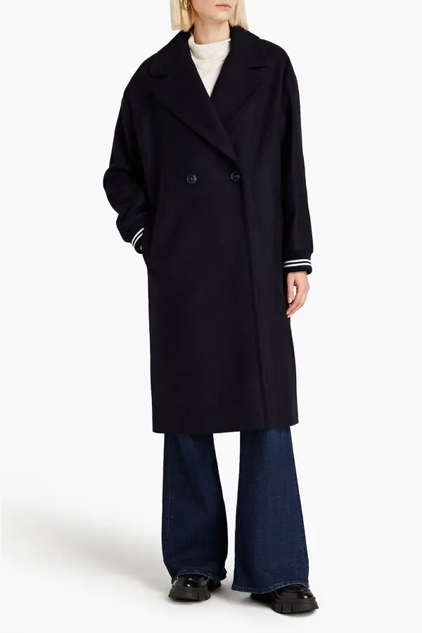 Each X Other Doublebreasted Embroidered Woolblend Felt Coat