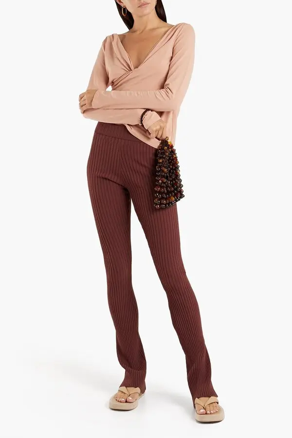 THE LINE BY K Umi Wrap-effect Jersey Top - Blush