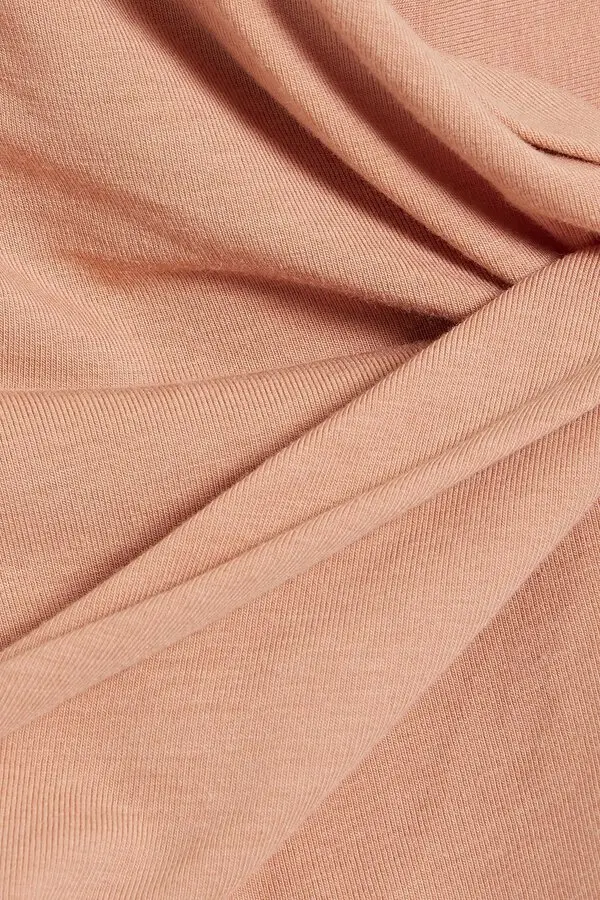 THE LINE BY K Umi Wrap-effect Jersey Top - Blush