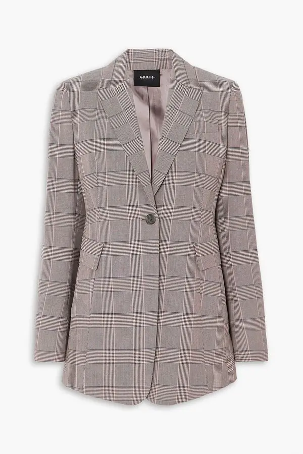 Akris Checked Wool Blazer