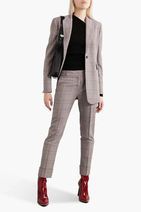 Akris Checked Wool Blazer