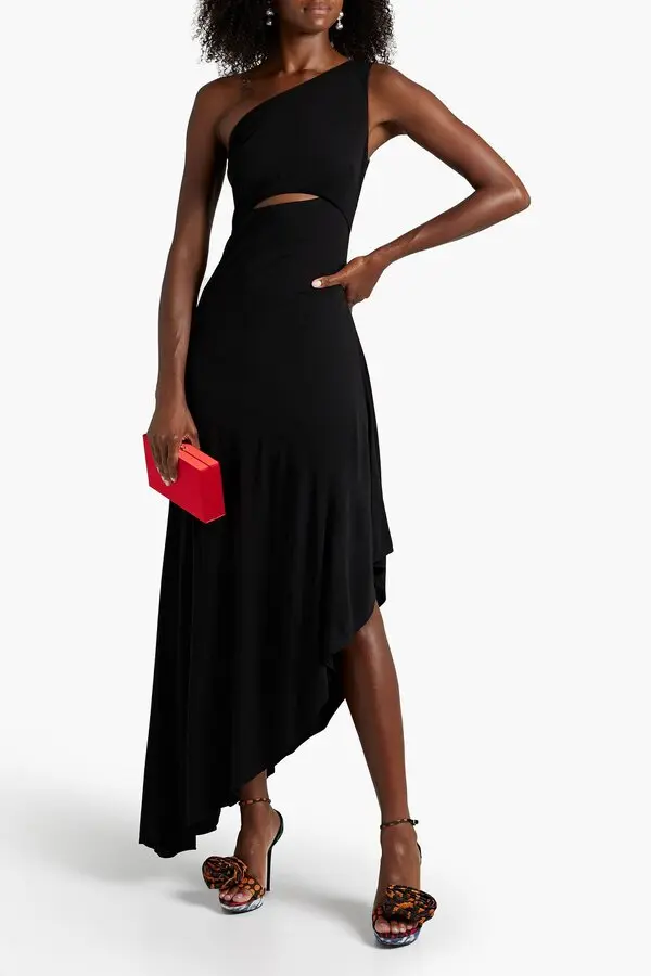emerald green jersey dress Cut Out Maxi Dress in Emerald Green main image 1