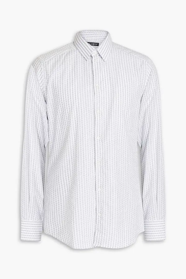 Dolce & Gabbana Slimfit Cottonjacquard Shirt