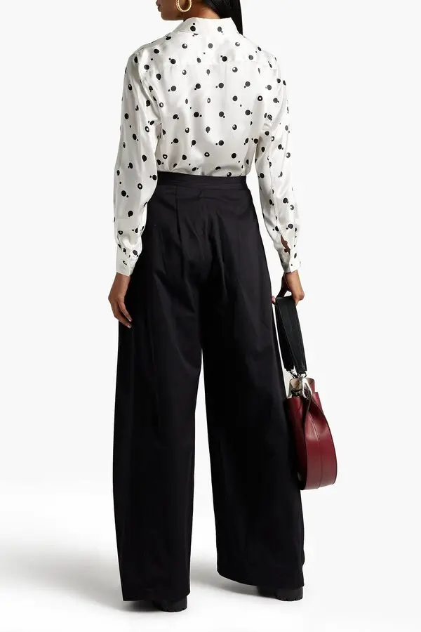 Rosetta Getty Layered Cottontwill Wideleg Pants