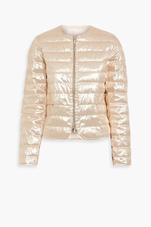 Fabiana Filippi Ribbed Trim Tank Top - Rose Gold