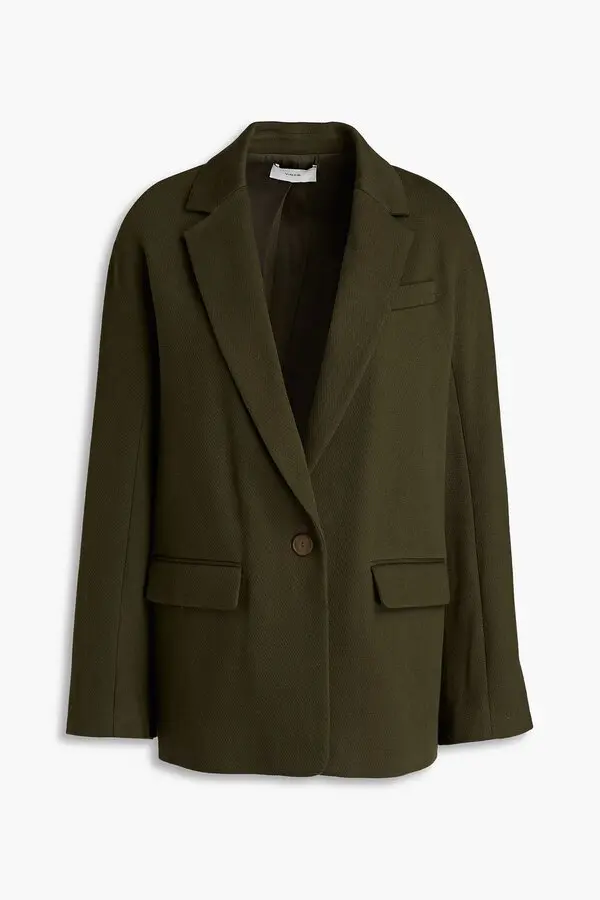 Vince Stretch Cotton Blazer - Army Green