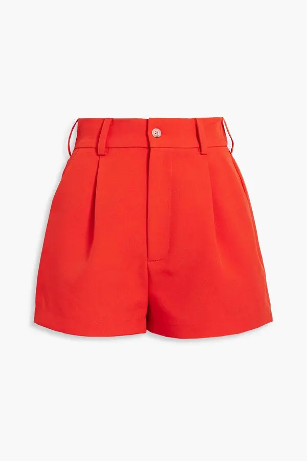 Walter Baker Jasmine Pleated Crepe Shorts