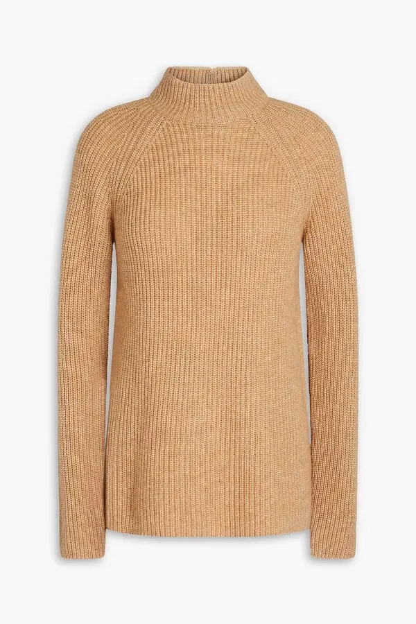 Vince Mélange Ribbed Wool And Cashmereblend Sweater