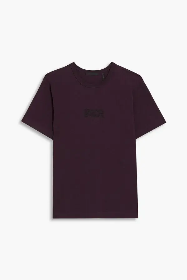 Helmut Lang Distort Printed Cottonjersey Tshirt - Grape