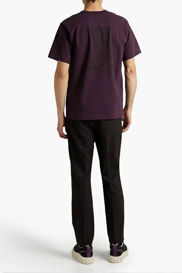 Helmut Lang Distort Printed Cottonjersey Tshirt
