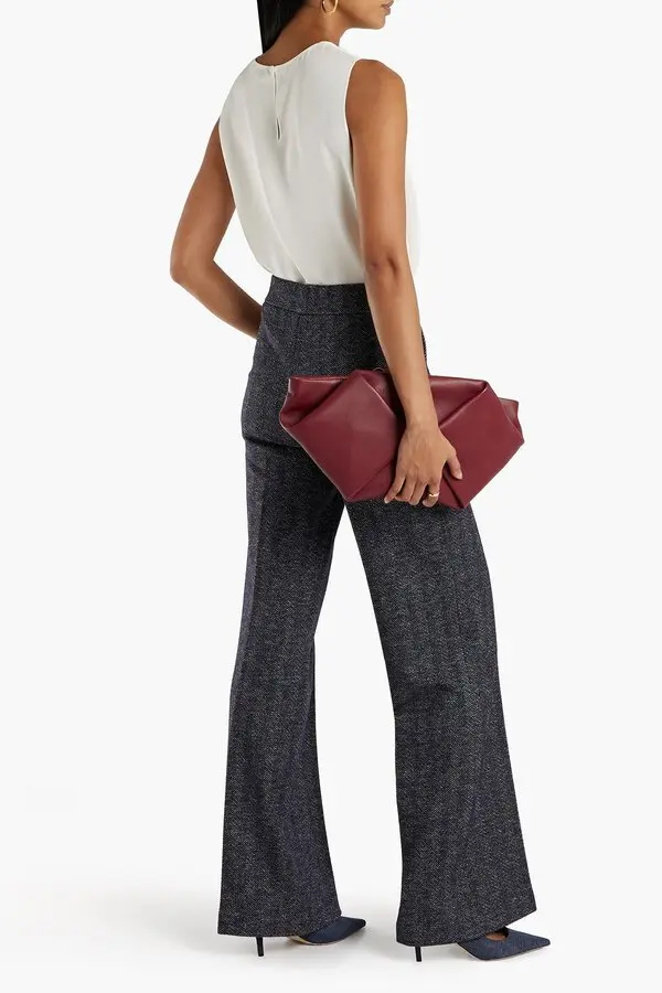 Theory Talbert Herringbone Woolblend Wideleg Pants