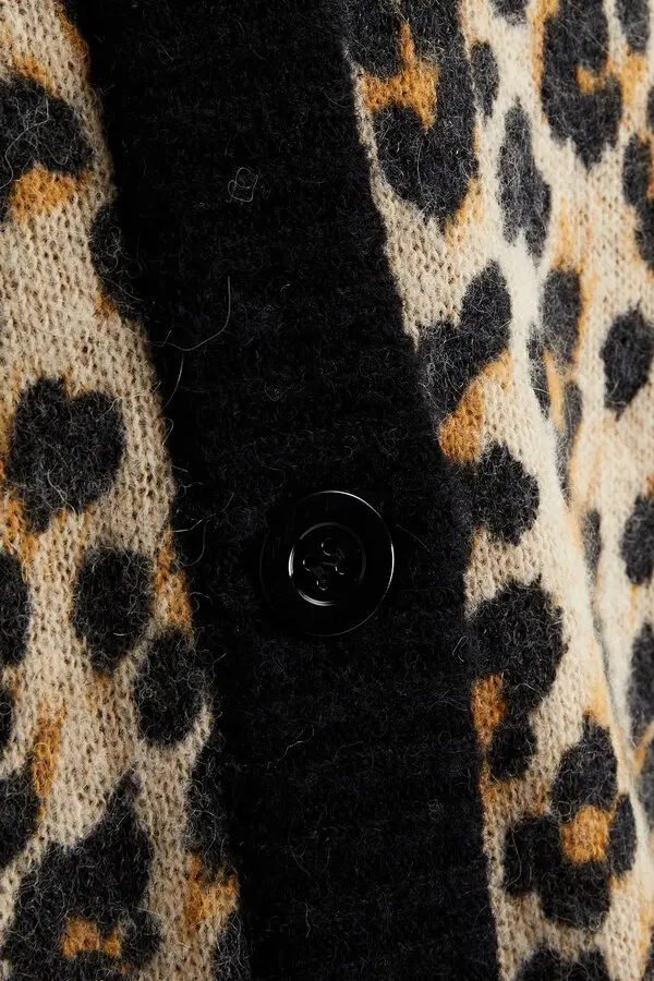Moschino Leopard Jacquard Cardigan
