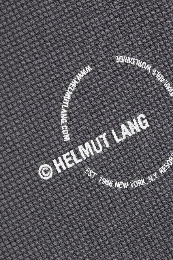 Helmut Lang Printed Layered Waffle-knit Cotton Shorts