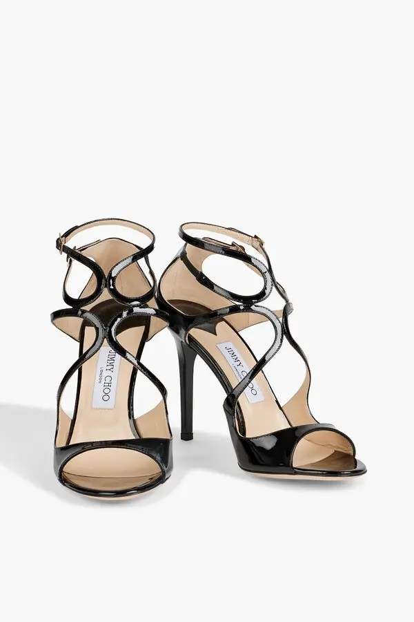 JIMMY CHOO Lang 100 Patent-leather Sandals