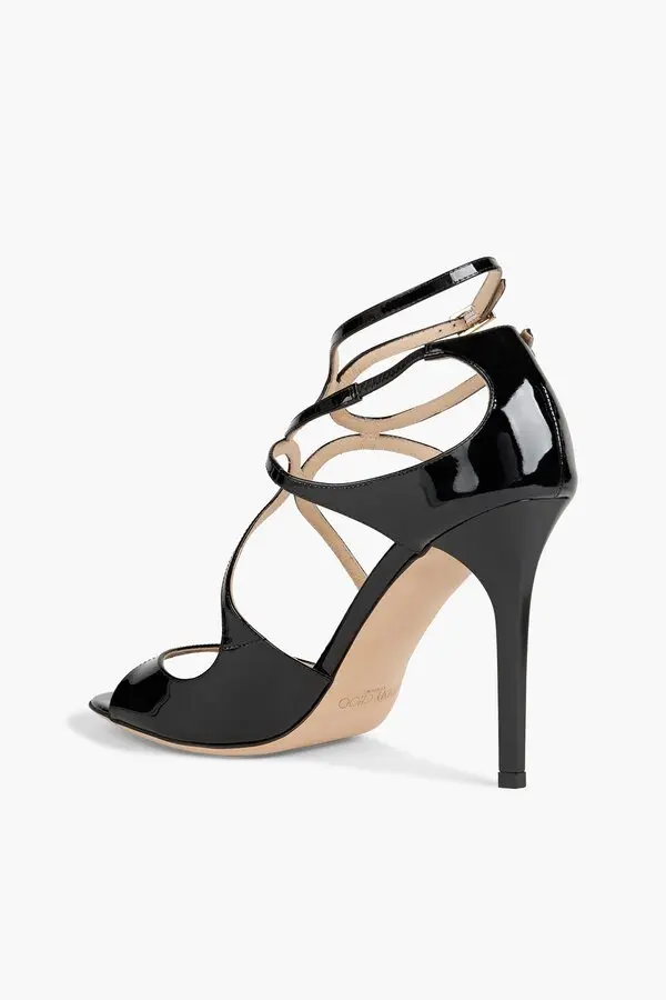 JIMMY CHOO Lang 100 Patent-leather Sandals
