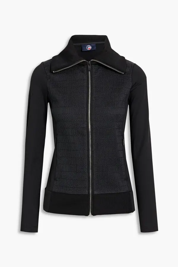 Fusalp Morgane Ribbed Shellpaneled Stretchjersey Track Jacket