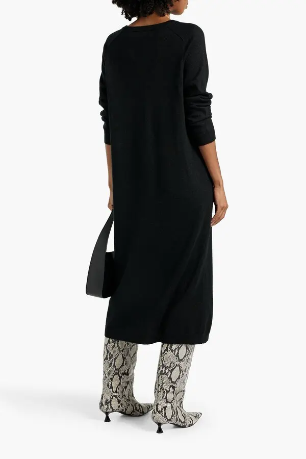 Katelyn Cashmere Midi Dress - Black