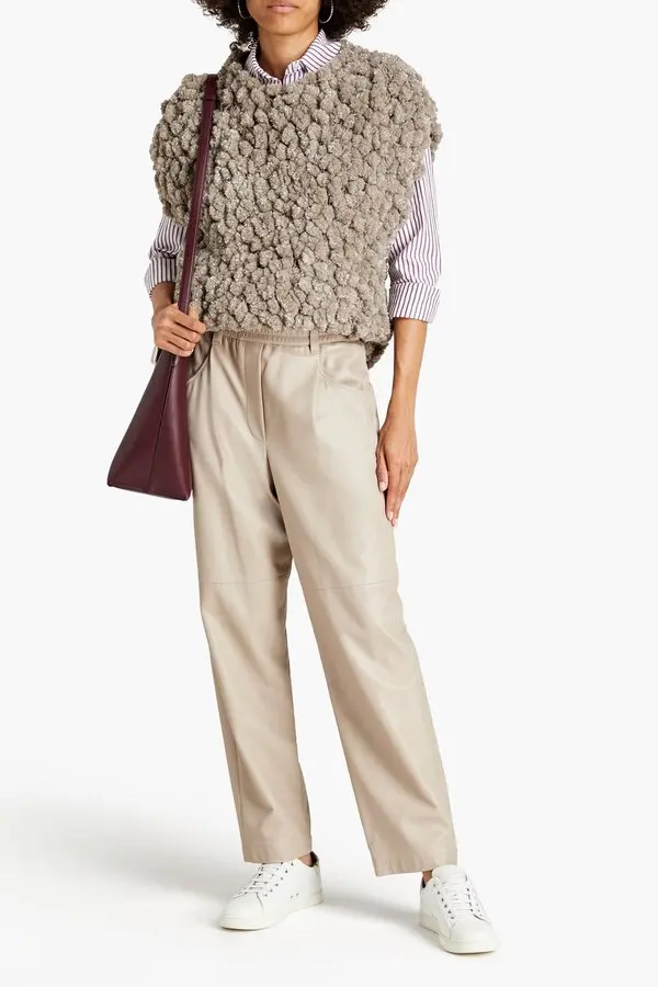 Brunello Cucinelli Metallic Boucléknit Alpacablend Vest