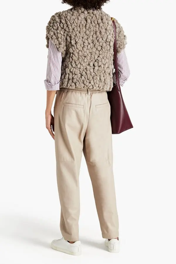 Brunello Cucinelli Metallic Boucléknit Alpacablend Vest