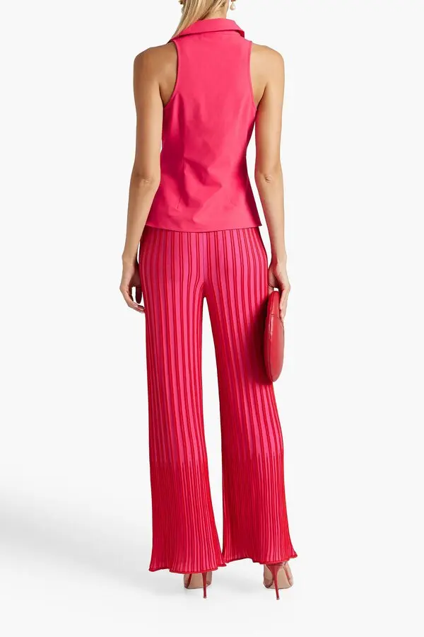 Cinq À Sept Mckenna Twisted Stretch-crepe Top