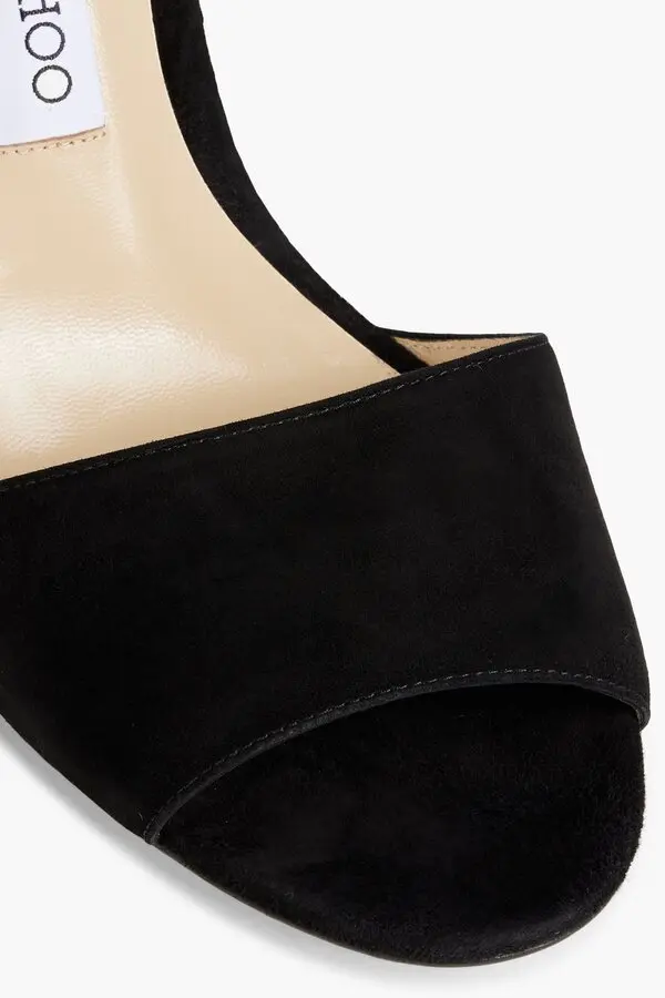 JIMMY CHOO Stacey 85 Suede Mules