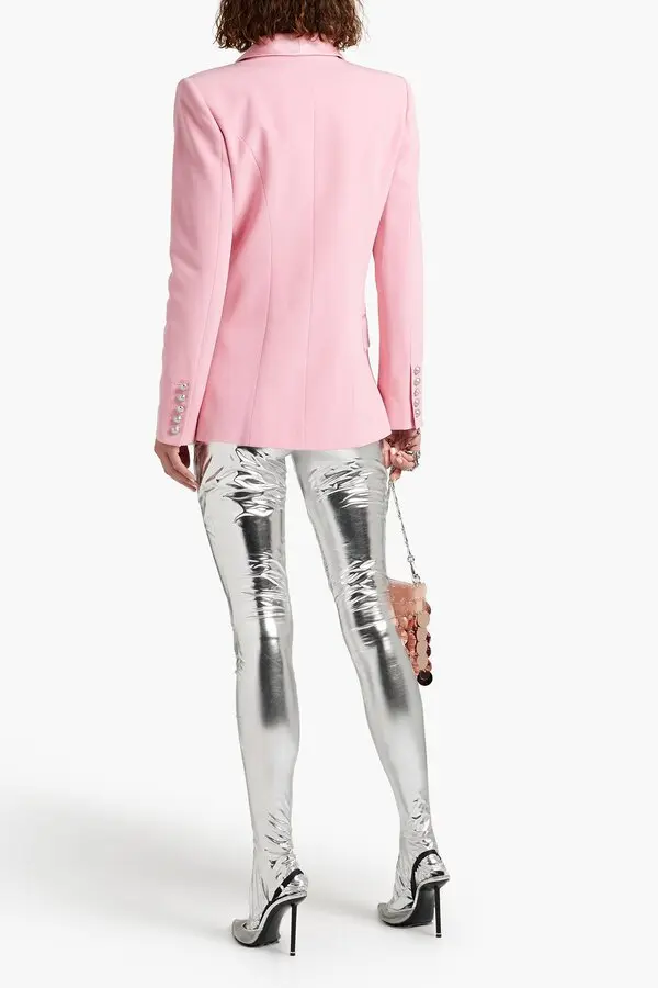 Balmain Metallic Vinyl Stirrup Leggings