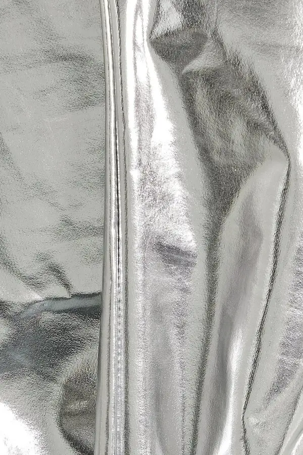 Balmain Metallic Vinyl Stirrup Leggings