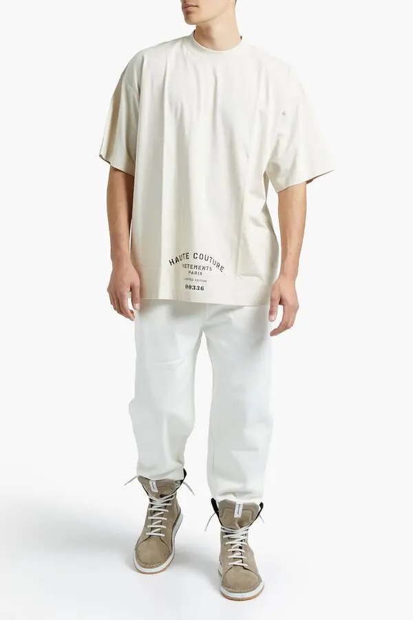 Vetements Oversized Printed Cottonjersey Tshirt
