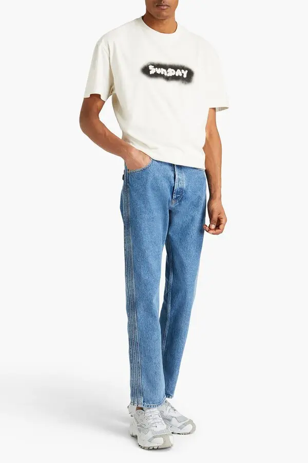 Vetements Faded Straight-leg Denim Jeans