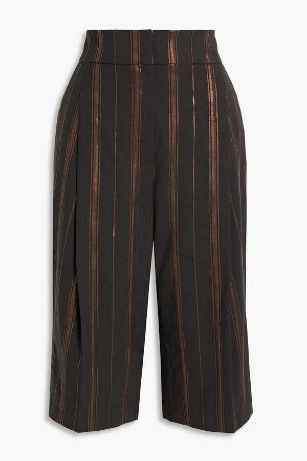 Brunello Cucinelli Sequin-embellished Wool-blend Culottes