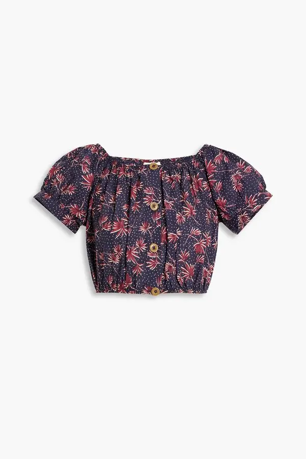 Eberjey Harper Cropped Printed Top