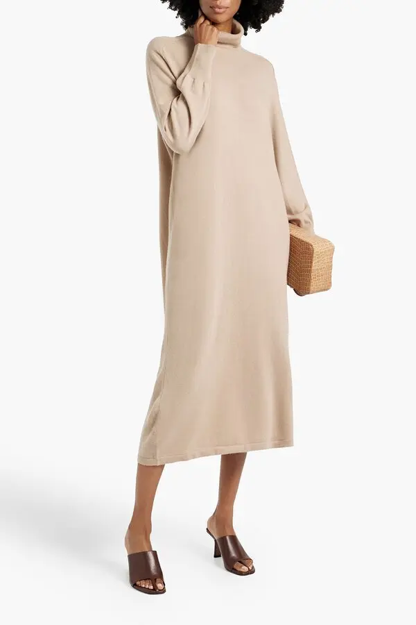 Arch4 Lily Cashmere Turtleneck Midi Dress