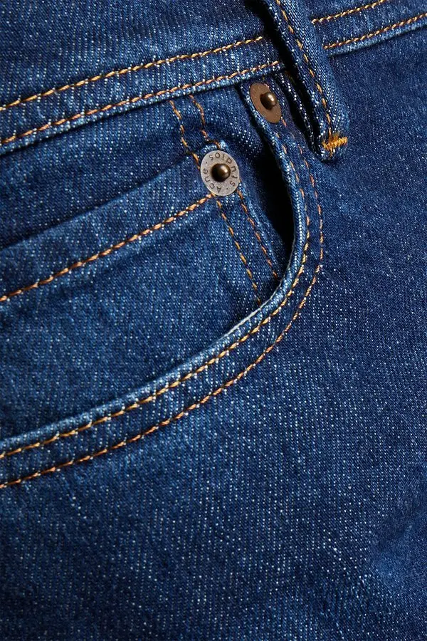 Acne Studios Skinny Fit Faded Whiskered Denim Jeans - Dark Denim