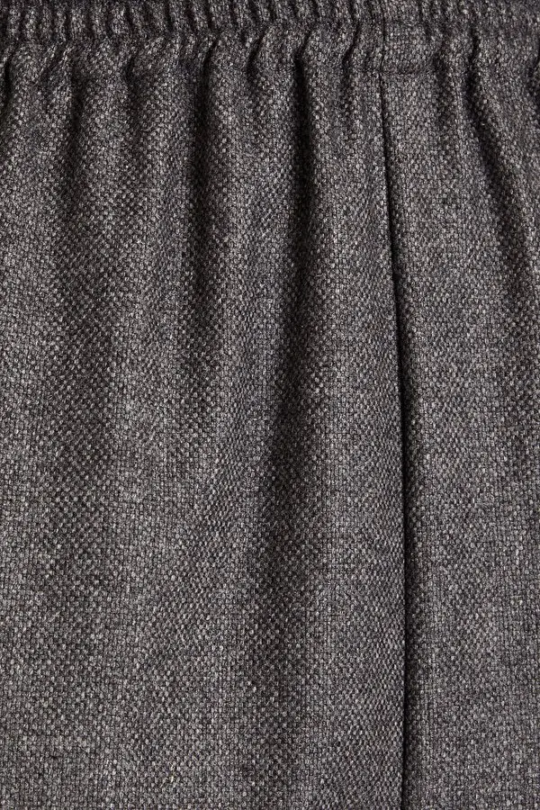 Eskandar Mélange Silk And Cashmere-blend Canvas Tapered Pant