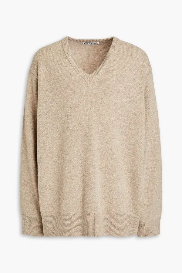 Acne Studios Oversized Mélange Wool And Cashmereblend Sweater