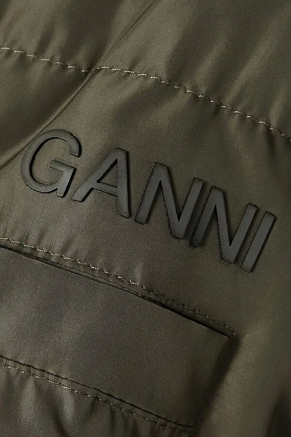 GANNI Oversized Quilted Shell Jacket