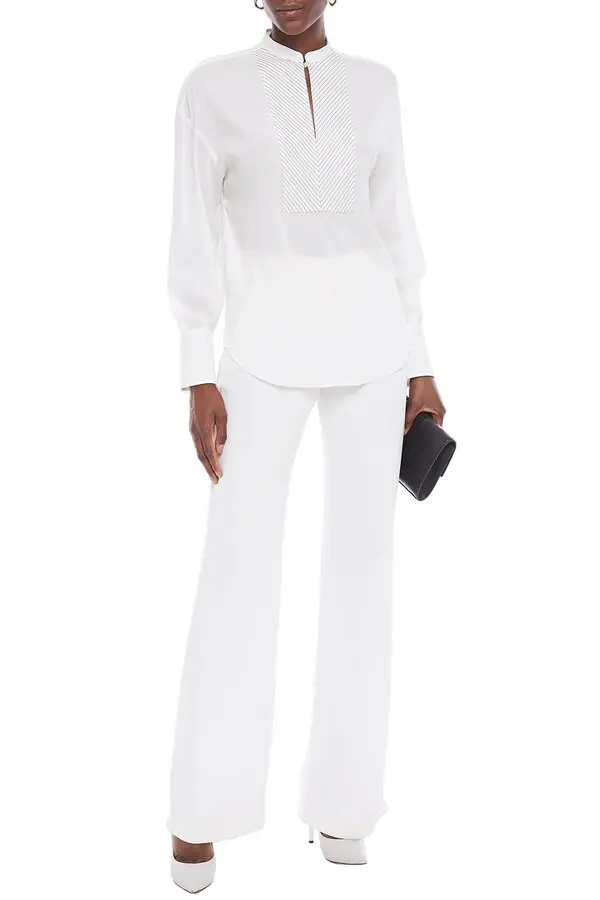 Brunello Cucinelli Beadembellished Silkblend Shirt