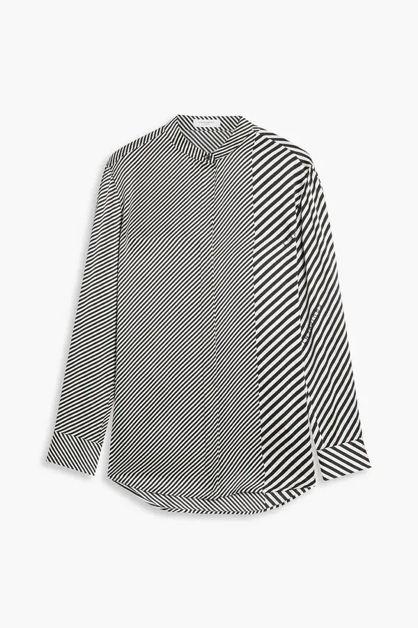 Equipment Striped Silk-satin Shirt
