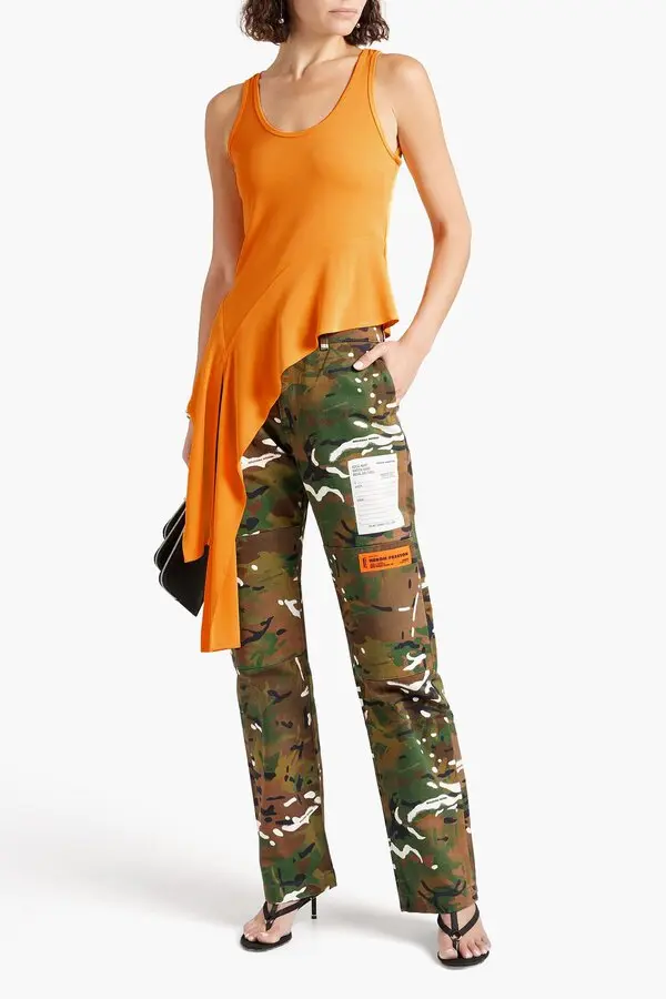 Helmut Lang Asymmetric Stretch-knit Tank