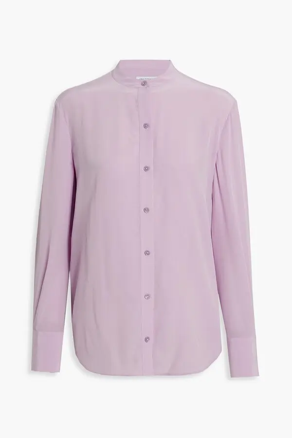 Equipment Leonee Silk Crepe De Chine Shirt - Lavender