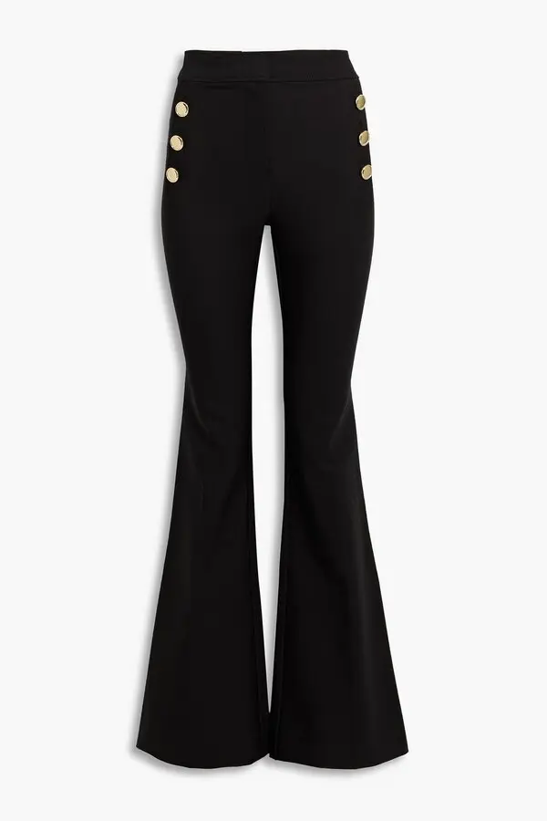 Derek Lam 10 Crosby Cottonblend Twill Flared Pants - Black