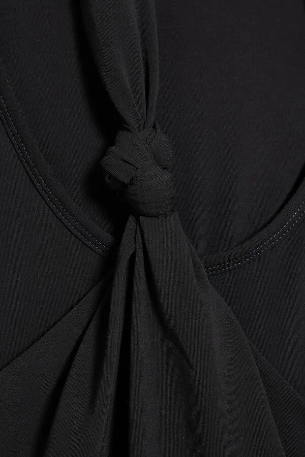 Helmut Lang Knotted Stretch-cotton Jersey Top