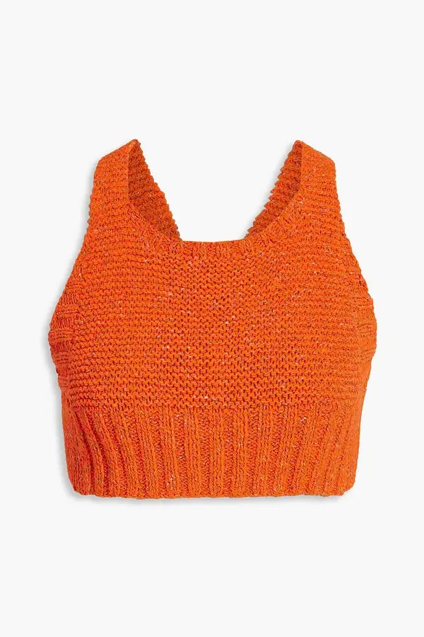 Helmut Lang Cropped Openback Cottonblend Top