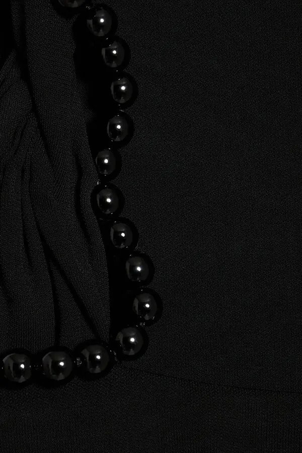 Helmut Lang Embellished Twisted Jersey Top