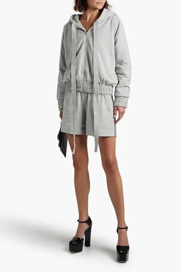 Norma Kamali Padded Cottonblend Jersey Hooded Bomber Jacket