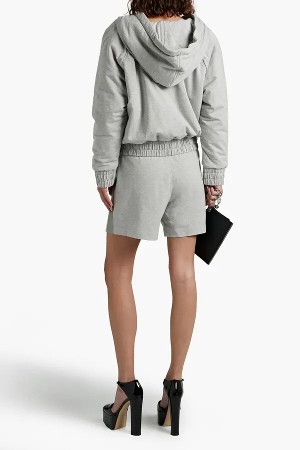 Norma Kamali Padded Cottonblend Jersey Hooded Bomber Jacket