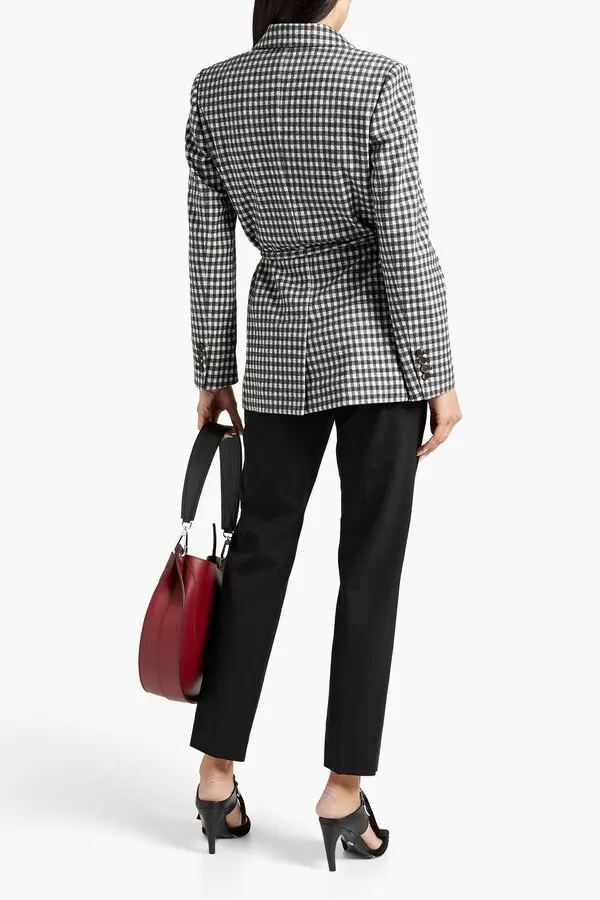 Brunello Cucinelli Gingham Wool And Cotton-blend Double-breasted Blazer