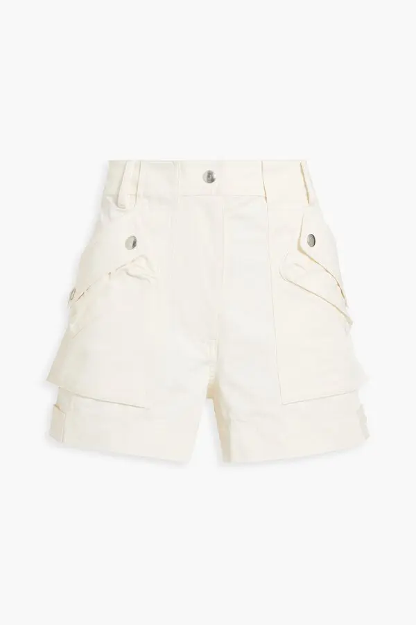 Helmut Lang Snapdetailed Cottontwill Shorts - Ivory