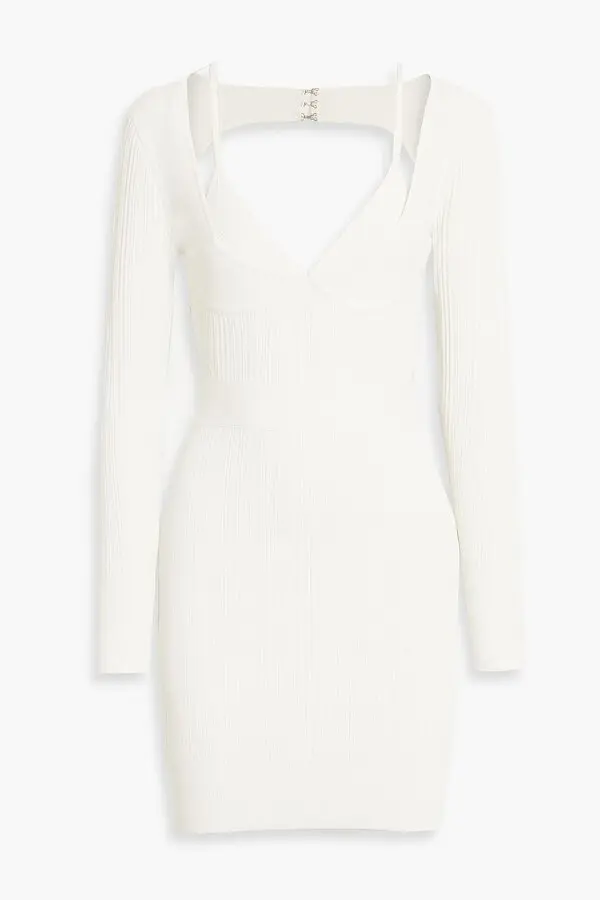 Herve Leger Cutout Bandage Mini Dress - Off-white